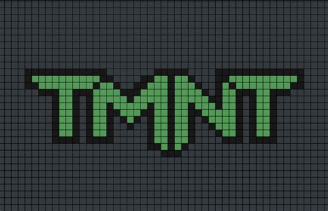 Tmnt Logo Initials Pixel Art In 2022 Pixel Drawing Pixel Art Art Logo