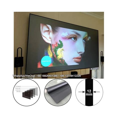 Xyscreen High Definition Black Diamond Projection Screen Projector
