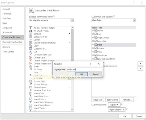 Tạo Form Nhập Dữ Liệu Trong Excel