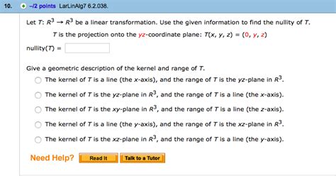 Solved Points LarLinAlg Let T R R Be A Chegg Com