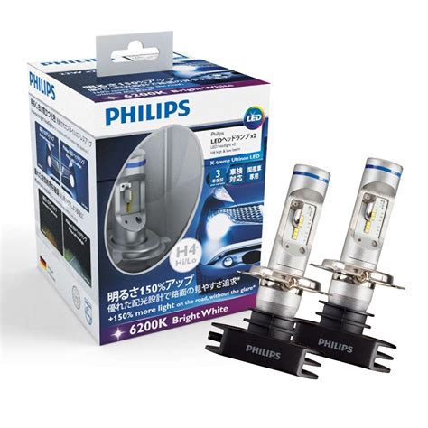 Світлодіодні лампи Philips H4 X-treme Ultinon LED 6200K (12953BWX2 ...