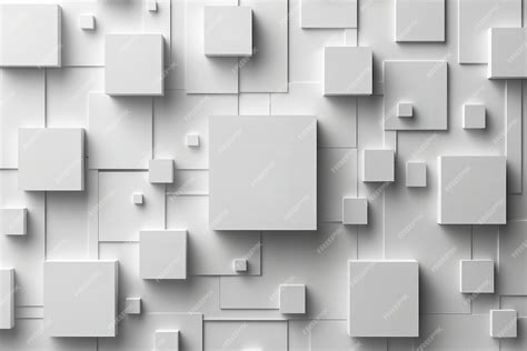 Premium Photo Contemporary White And Light Grey Square Overlapped Patch Generative Ai