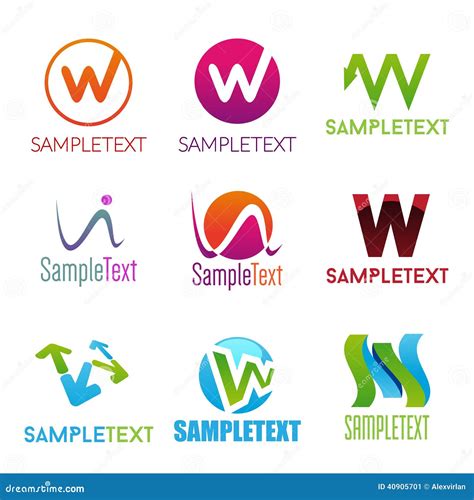 Logotipo Conceptual De La Letra W Ilustración Del Vector Ilustración
