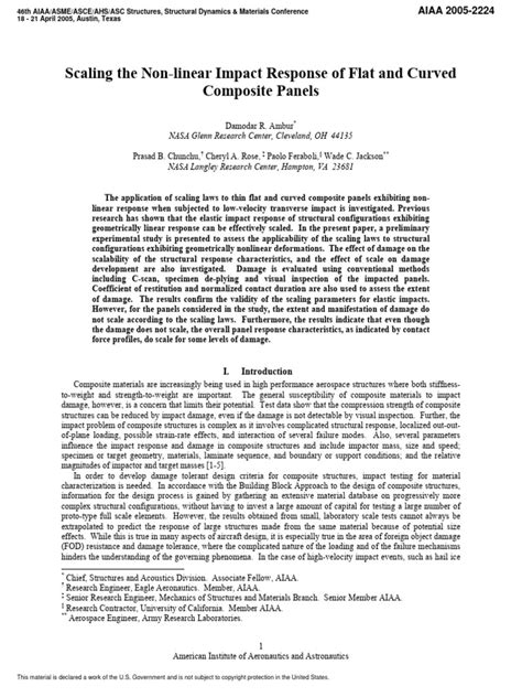 2005 Aiaa 2224 Scaling Larc Pdf Elasticity Physics Physical Sciences