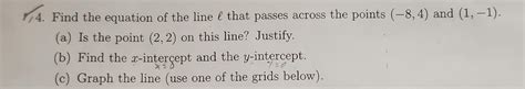 Solved Find the equation of the line ℓ that passes across Chegg com