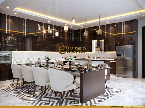 Desain Ruang Makan Rumah Modern 2 5 Lantai Bapak Yoga Di Padang
