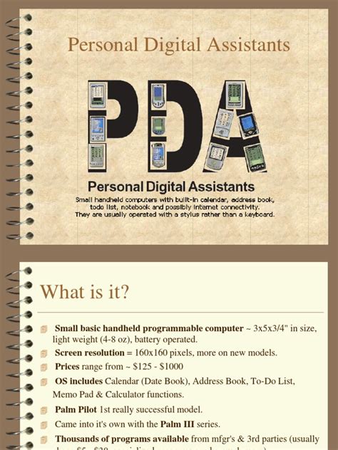 Pda Personal Digital Assistant Personal Digital Assistant
