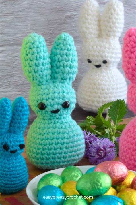 Crochet Peeps Bunny Pattern Easy Breezy Crochet