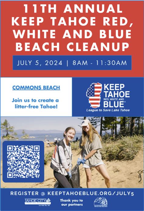 Keep Tahoe Red White And Blue Cleanup Tahoe City Downtown Association