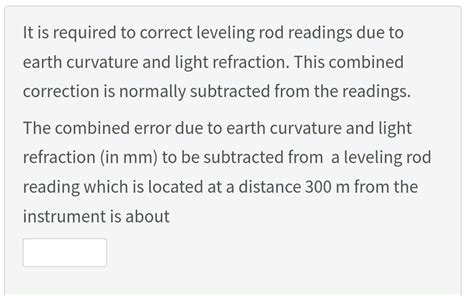 Solved It Is Required To Correct Leveling Rod Readings Due Chegg Com