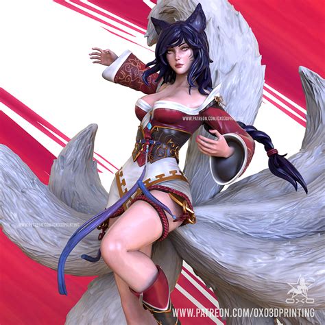 Fichier 3d Ahri Renard à Neuf Queues De League Of Legends・design