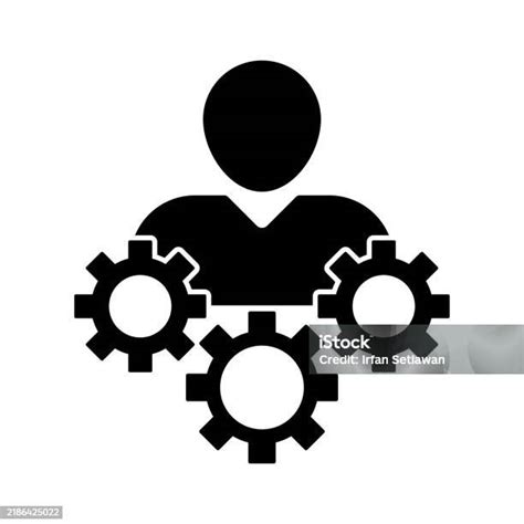 사람 와 톱니바퀴 삽화 의 엔지니어 와 기계공 아이콘 벡터 건설 기계류에 대한 스톡 벡터 아트 및 기타 이미지 건설 기계류 건설 산업 경영자 Istock
