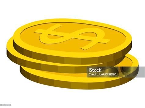 황금 동전의 고립 된 3d 더미 0명에 대한 스톡 벡터 아트 및 기타 이미지 0명 3차원 형태 개념 Istock
