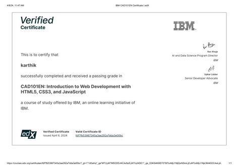 Ibmcertificate Webdevelopment Html5 Css3 Javascript Techskills