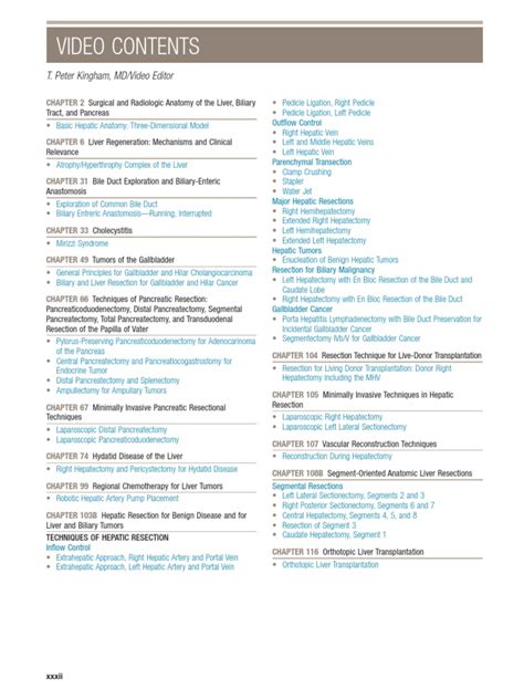 Video Conten 2017 Blumgart S Surgery Of The Liver Biliary Tract And