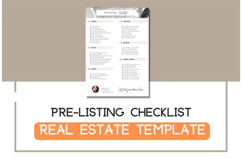 Realtor Pre Listing Checklist Template Graphic By Realtor Templates
