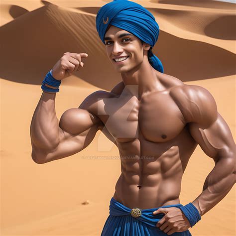 Prince Aladdin A Strong Man In The Desert By Artofmuscles2024 On Deviantart