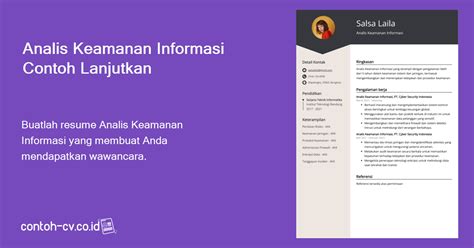 Resume Analis Keamanan Informasi Contoh And Panduan Pekerjaan Tingkat
