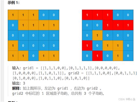 Leetcode 1905 统计子岛屿 Csdn博客