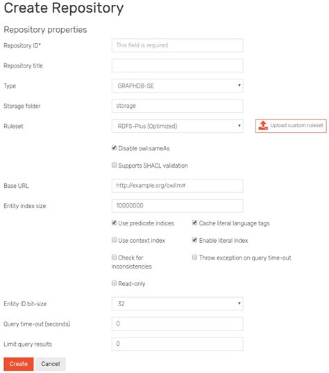 Configuring A Repository — Graphdb Se 93 Documentation