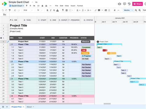 Gantt Chart Project Management Excel Template Tastetb