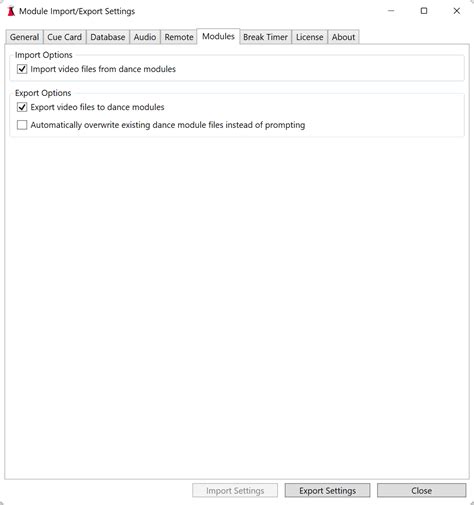 Module Settings