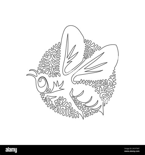 Continuous Curve One Line Drawing Of Flying Bee Abstract Art Single Line Editable Stroke Vector