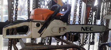 اره موتوری زنجیری بنزینی ان ای سی تیغه ۵۰ سانت مدل Nec Db 50 استوک ابزار اورجینال