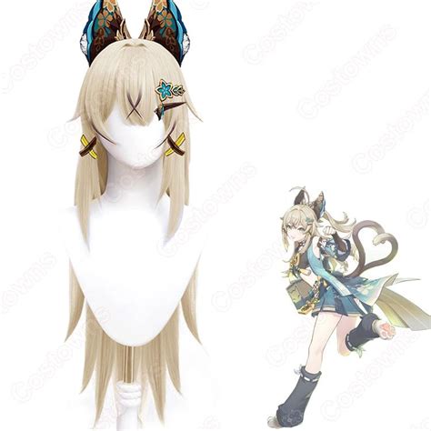 原神 綺良々 妖怪・猫又 コスプレウィッグ Costowns