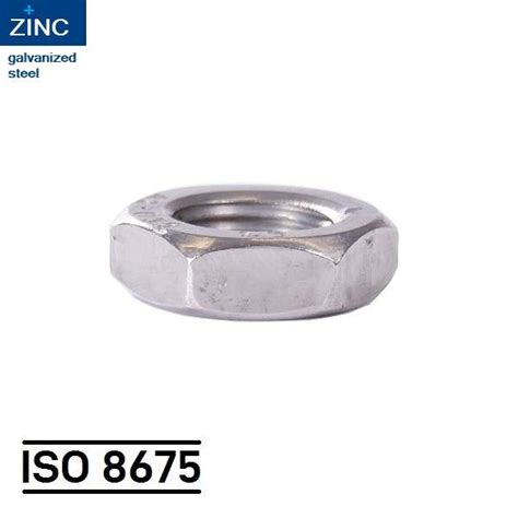 ISO 8675 Écrou hexagonal forme basse avec chanfrein filetage fin