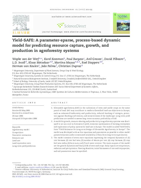 Pdf Yield Safe A Parameter Sparse Process Based Dynamic Model For