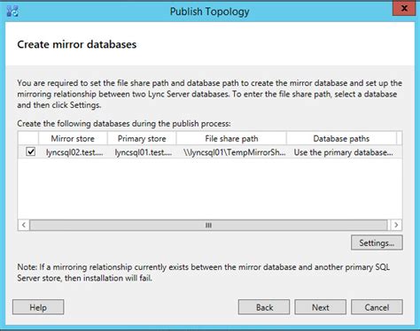 lync 2013 fe topology 24 create mirror databases jervis dot ws