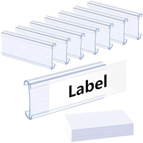 Amazon YHNTGB 120 PCS Wire Shelf Label Holders Plastic Rack Tags