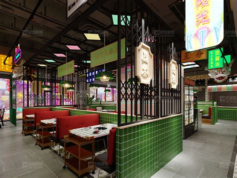 牛爸王港式火锅店设计 京创装饰京创商业空间设计 站酷zcool