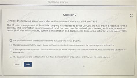 OBJECTIVE QUESTIONS Question 7 Consider The StudyX