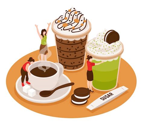 길거리 커피 아이소 메트릭 아이콘 세트 무료 벡터