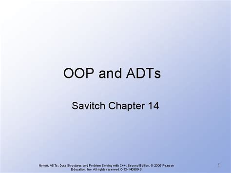 Oop And Adts Savitch Chapter Nyhoff Adts