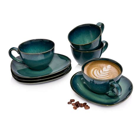 SÄnger Kaffeeservice Mauri Kaffeetassen Set 4 Tlg Steingut 230 Ml