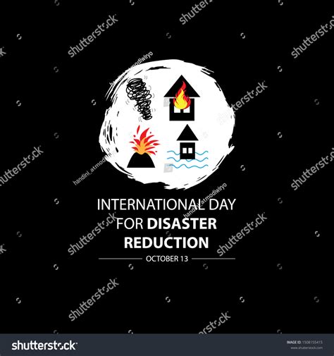 International Day Disaster Reduction October 13 Stock Vector Royalty