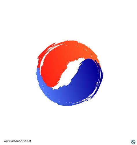 거친 태극 마크 일러스트 Ai 다운로드 Download Rough Taegeuk Mark Vector 어반브러시