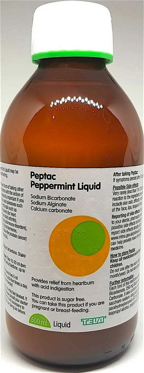 Peptac Liq Peppermint Flavour 50ml For Heartburn And Indigestion Buy