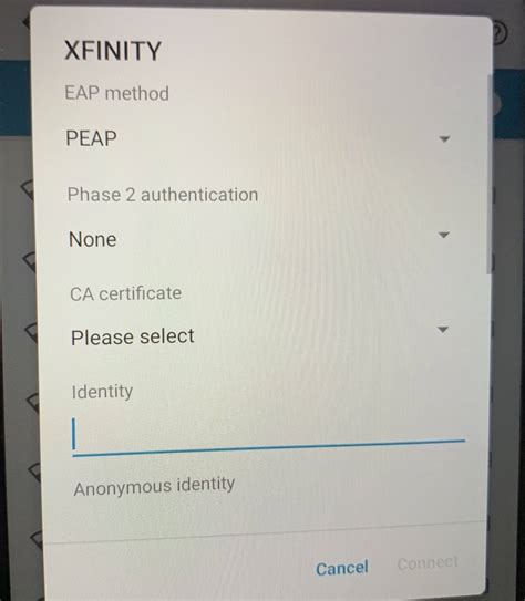 How Do I Connect To XFINITY If My Android On The IPhone It Just Gives
