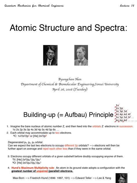 Lecture 14111 Pdf Emission Spectrum Atomic Orbital