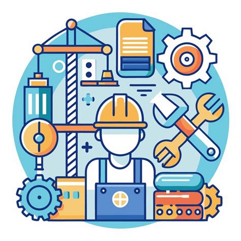 Set Dicônes De Construction Avec Trait Modifiable Bâtiment Et
