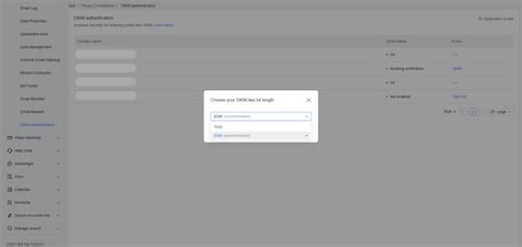 Admin Configure DKIM Email Authentication