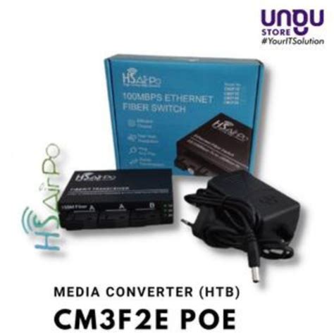 Htb 3fo 2lan Cm3f2e Poe Media Converter Fiber Optic 10 100mbps Lazada Indonesia