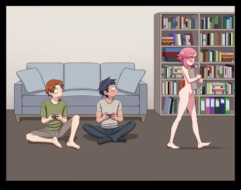 Rule 34 1girls 2boys Areolae Awkward Awkward Situation Barefoot