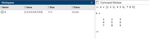 Matlab Workspace Features