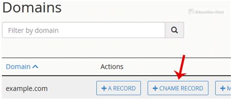 How To Add A CNAME Record In CPanel Education Host Ltd