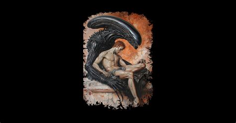 Xenomorph With Man Xenomorph Sticker Teepublic